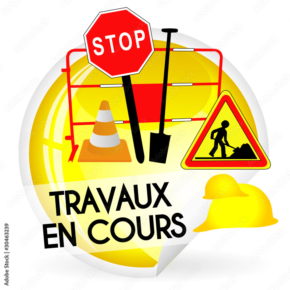 icône travaux en cours Stock Vector | Adobe Stock