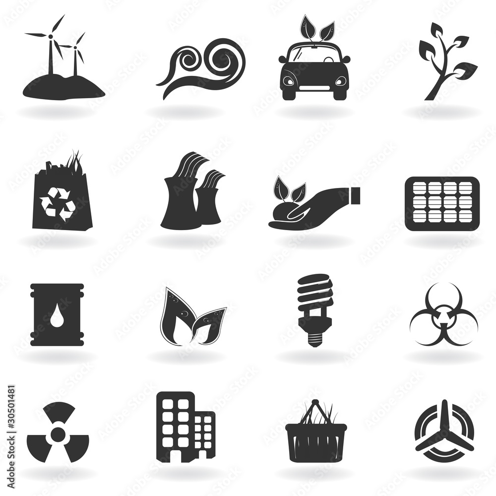 Clean environment symbols Stock Vector | Adobe Stock