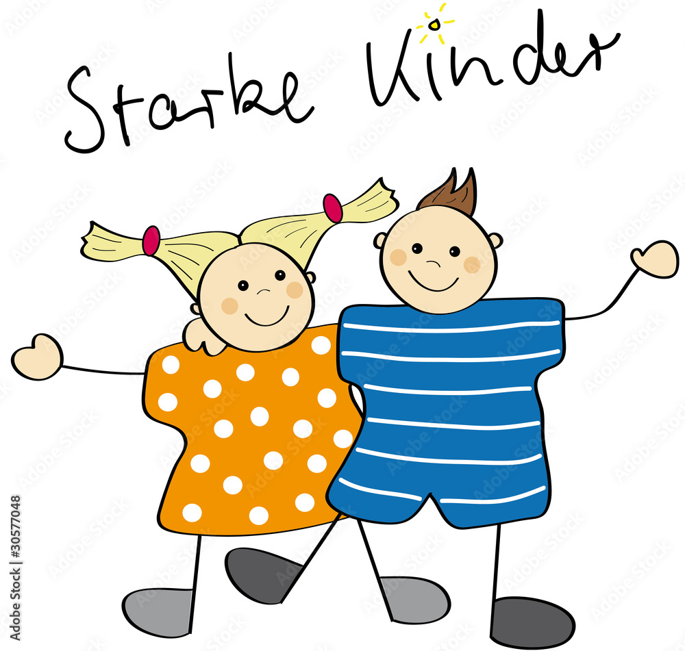 Starke Kinder Stock-Illustration | Adobe Stock