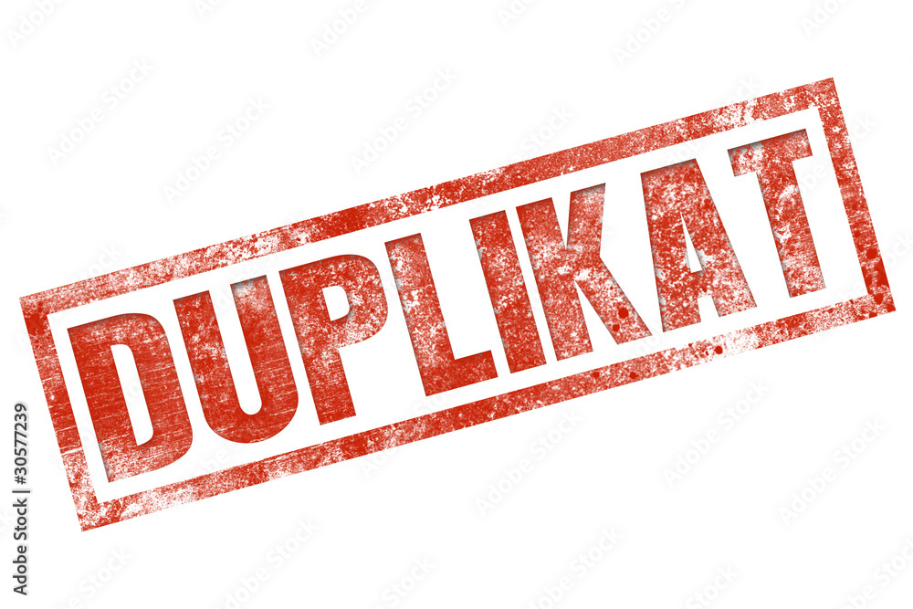 stempel DUPLIKAT Stock-Illustration | Adobe Stock