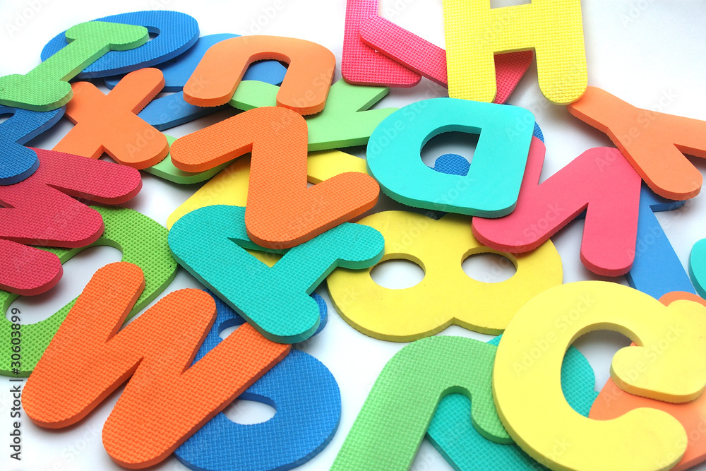 Letras de colores Stock Photo | Adobe Stock