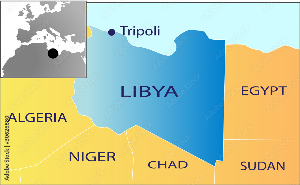 Political map of Libya Stock Vector | Adobe Stock