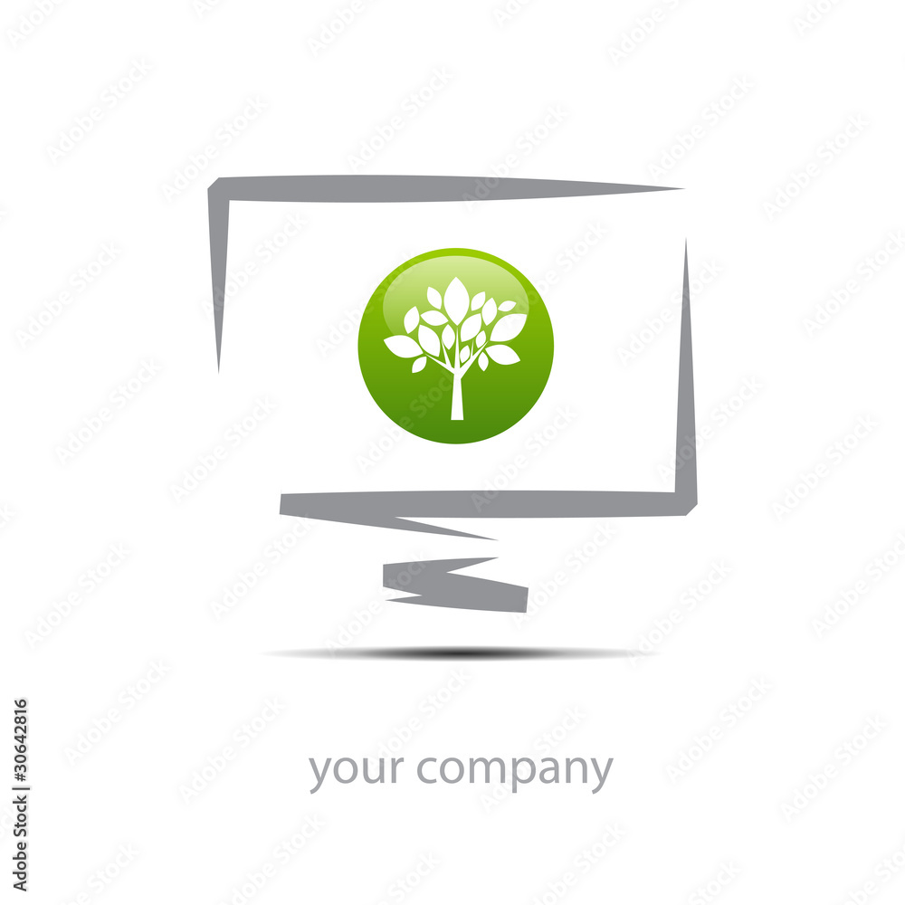 Logo enterprise, green tree # Vector Stock Vector | Adobe Stock