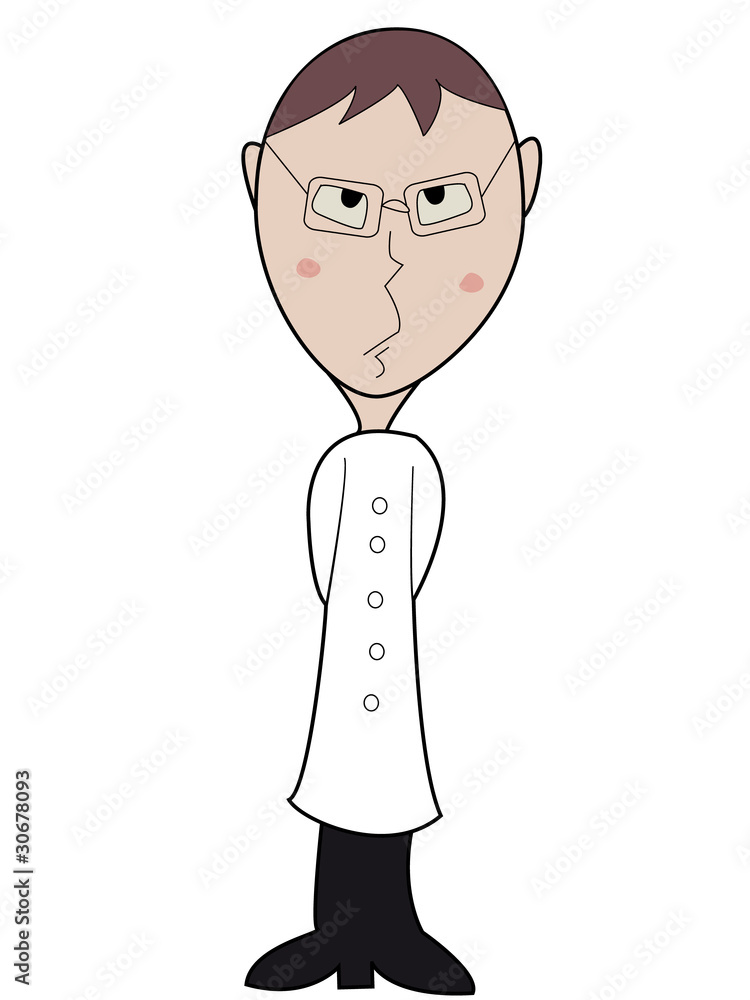 Cartoon evil doctor Stock Illustration | Adobe Stock