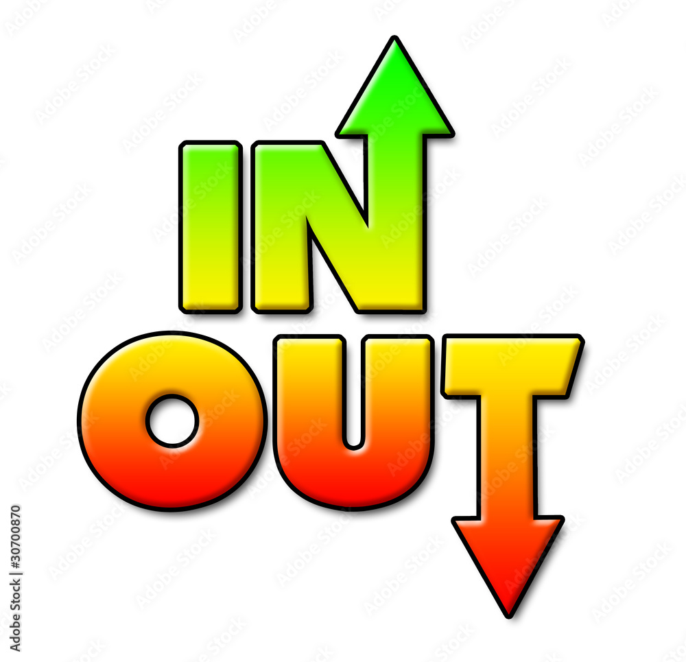 In - Out Stock Illustration | Adobe Stock