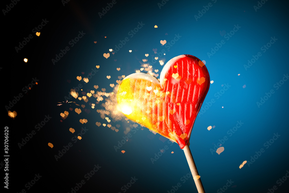 sparkling candy heart Stock Photo | Adobe Stock