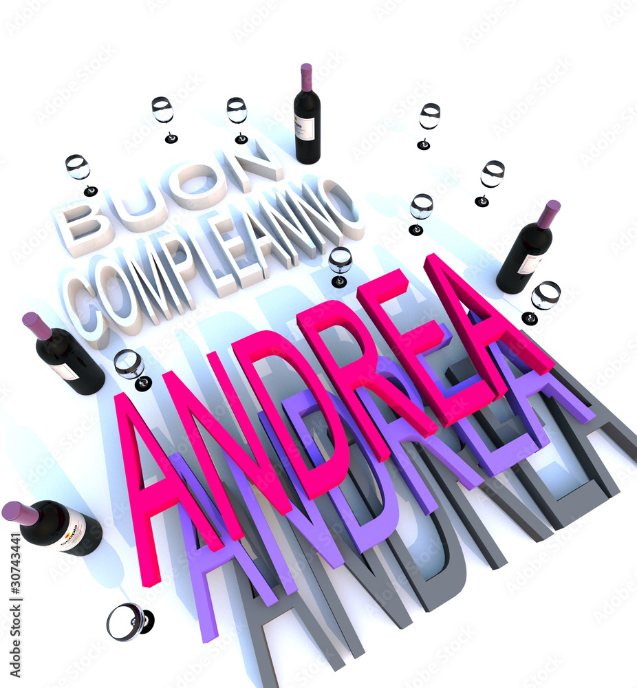 Buon compleanno Andrea Stock Illustration | Adobe Stock