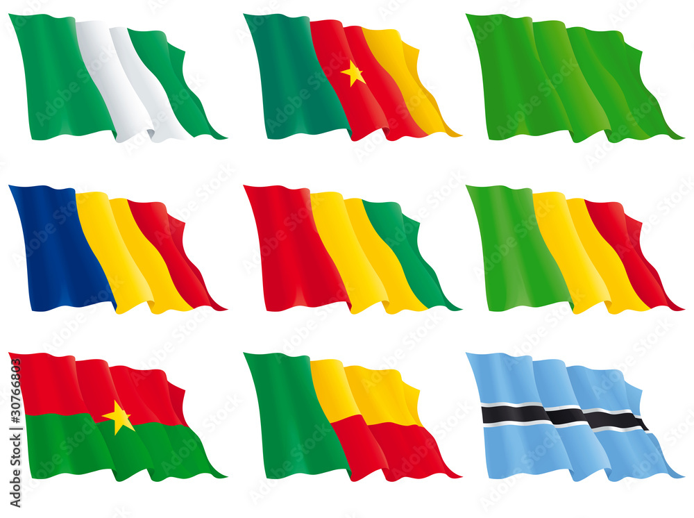 flags of the African countries Stock Vector | Adobe Stock