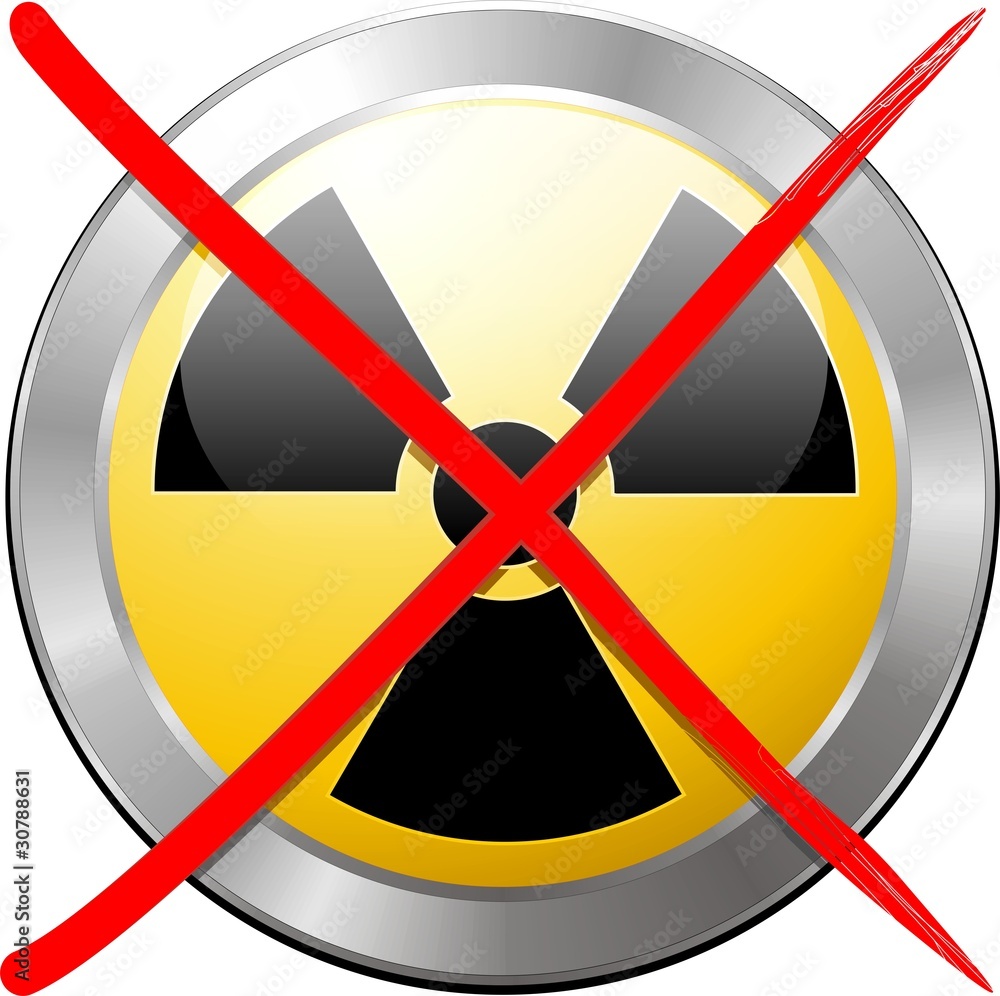 No Nucleare Simbolo Icona-No Nuclear Symbol Icon-Vector Stock Vector ...