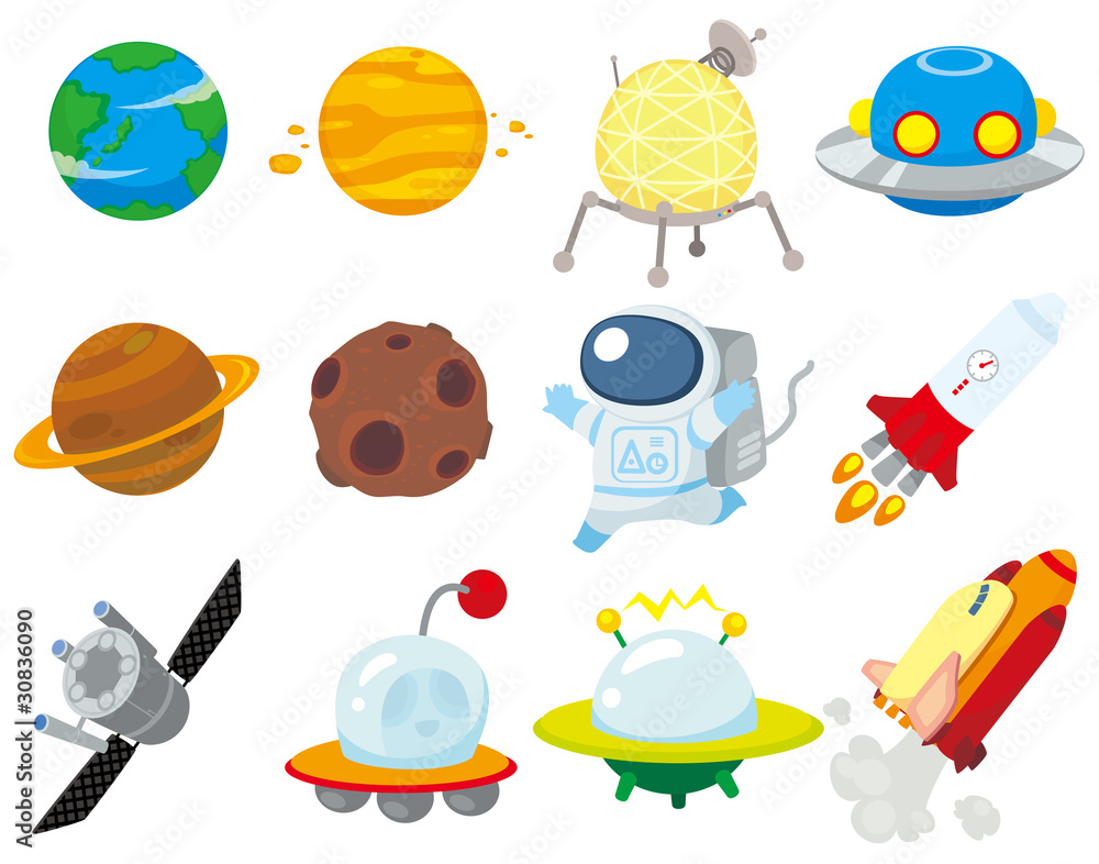 cartoon space icon Stock Vector | Adobe Stock