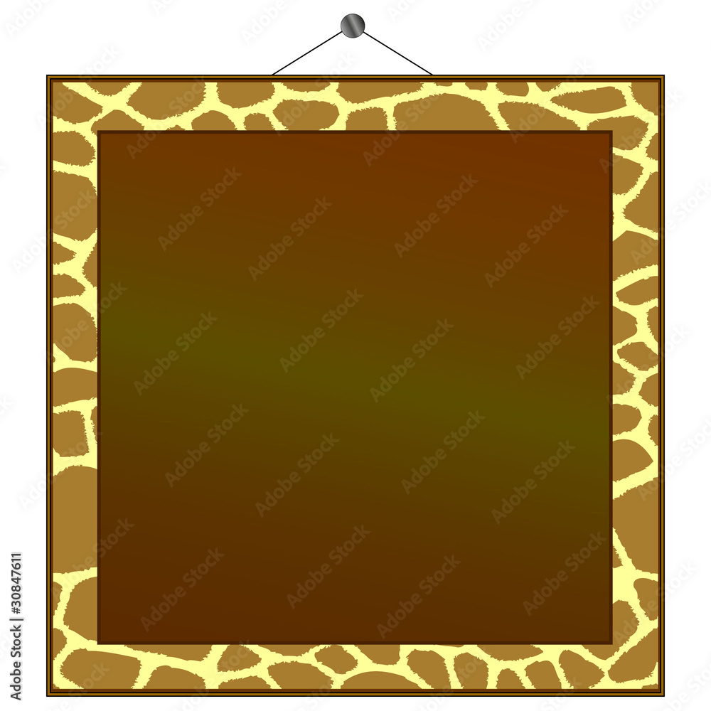 giraffe print frame Stock Vector | Adobe Stock