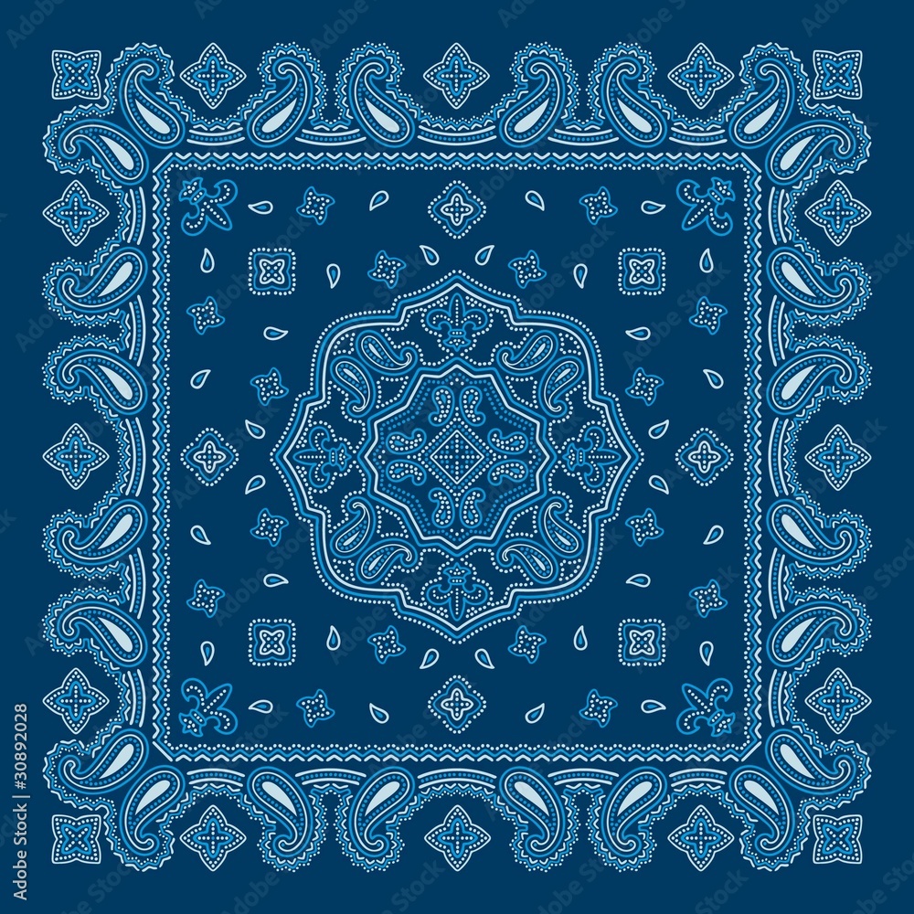 blue bandana Stock Vector | Adobe Stock