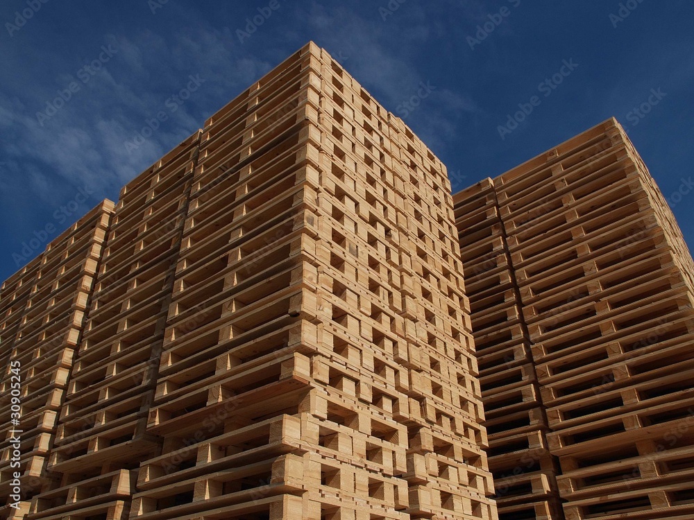 Palettenturm Stock Photo | Adobe Stock