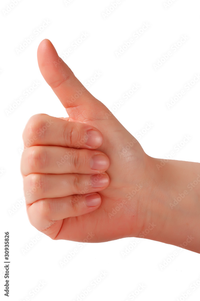 Mano simbolo uno Stock Photo | Adobe Stock