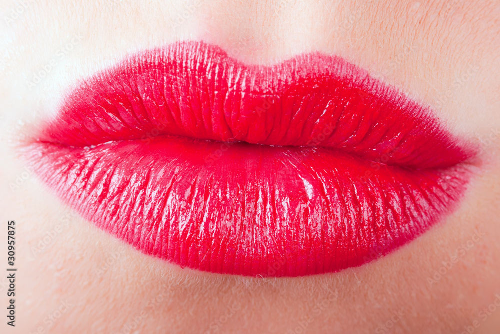 roter Kussmund V2 Stock-Foto | Adobe Stock