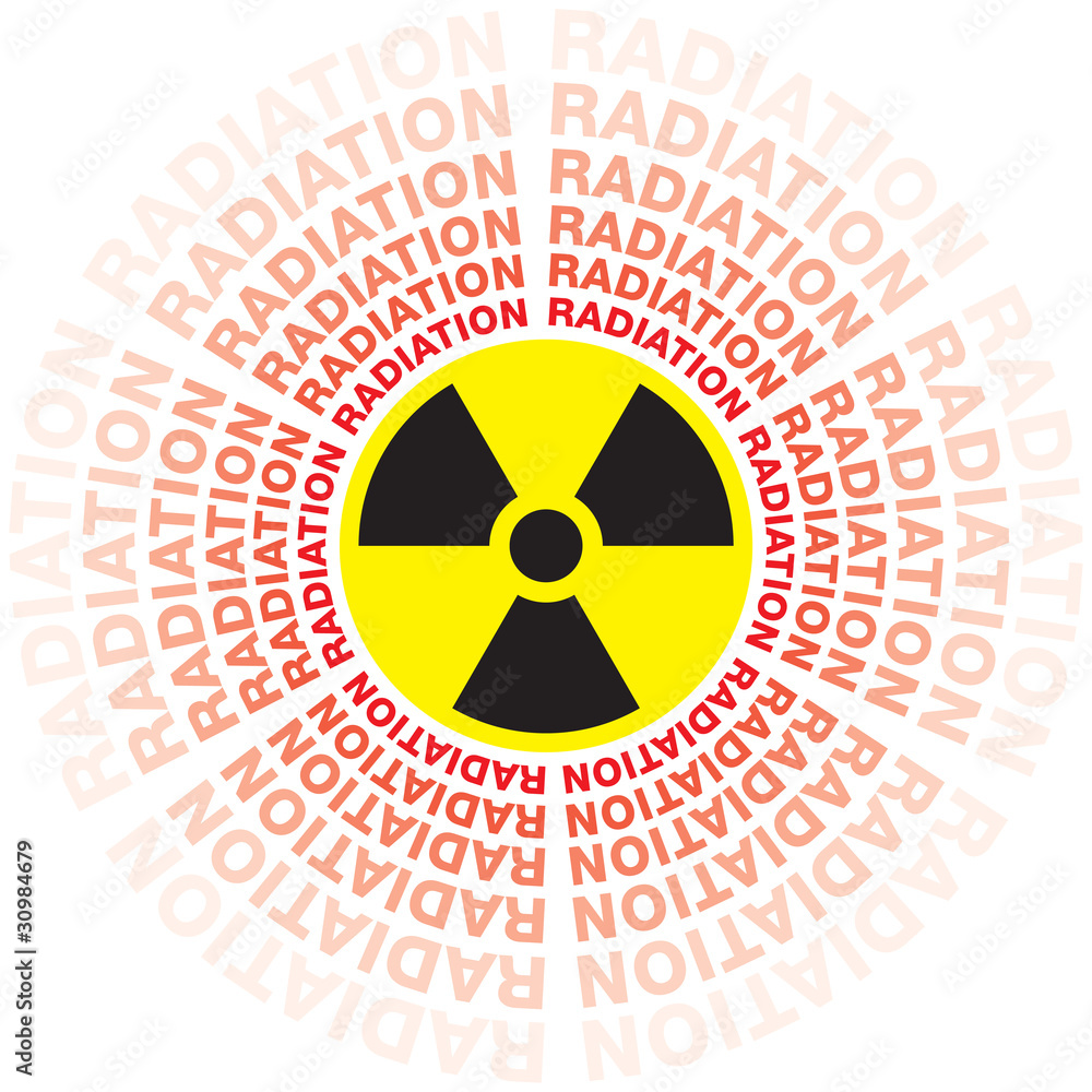 Nuclear fallout symbol with spreading radiation Stock Vector | Adobe Stock