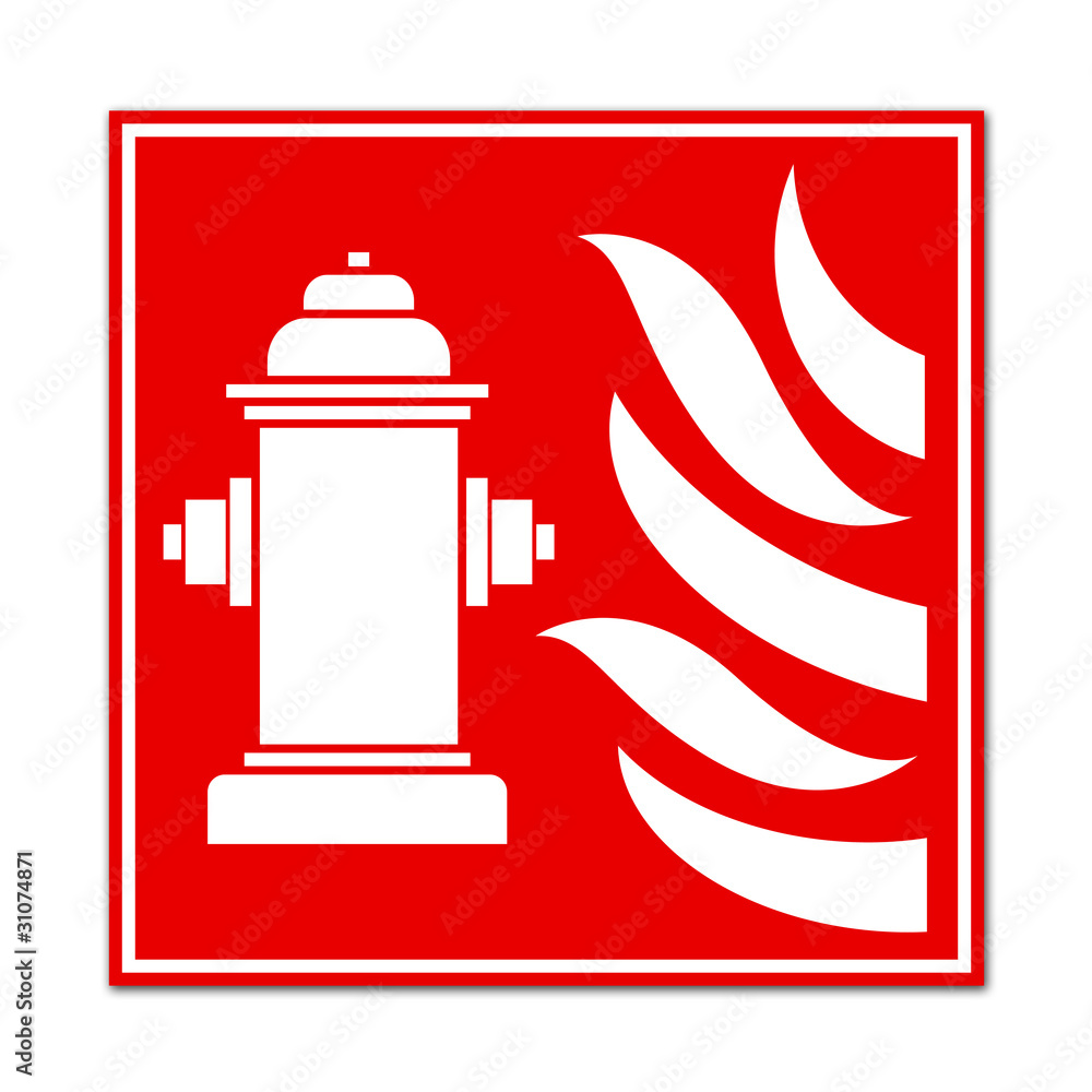 Fire hydrant sign Stock Illustration | Adobe Stock