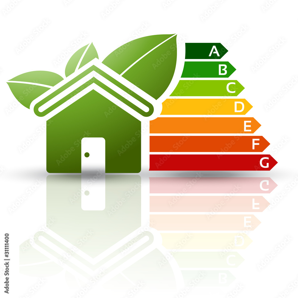Symbole vectoriel diagnostic performance énergétique (DPE) vector de ...