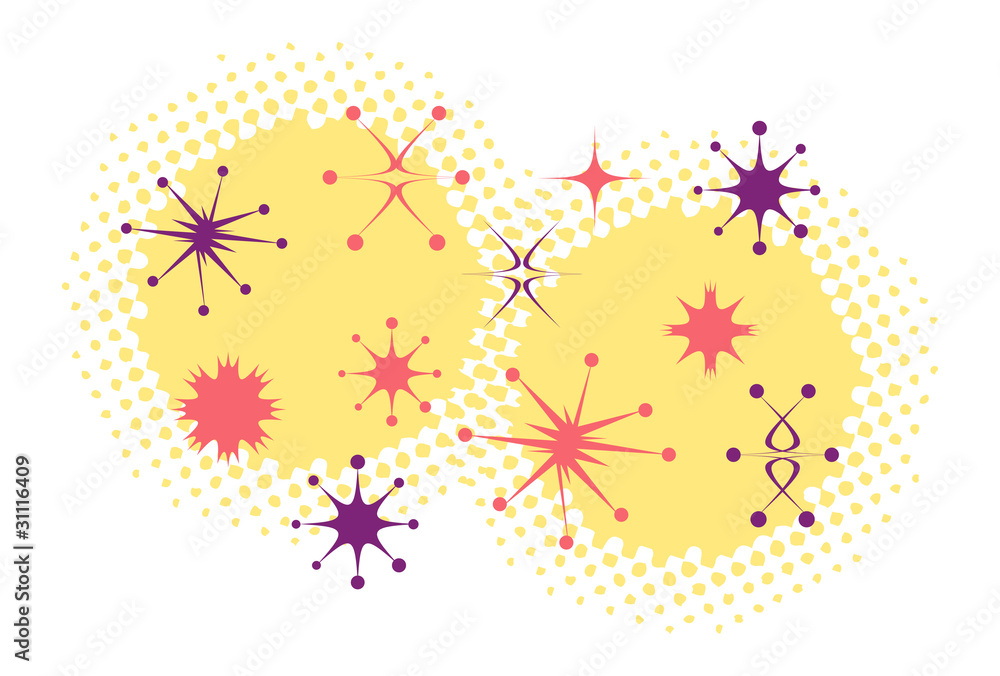 Retro Stars Clip Art Vintage Stock Illustration | Adobe Stock