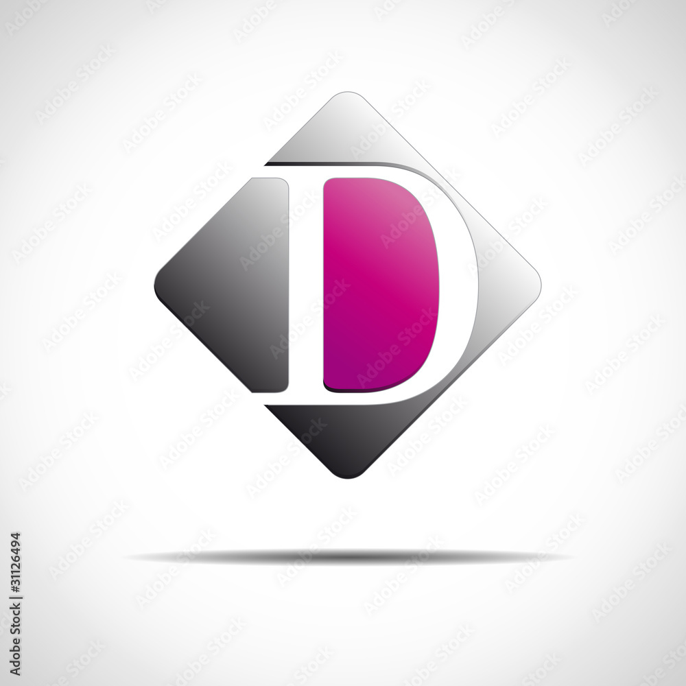 Logo initial letter D on white background # Vector Stock Vector | Adobe ...