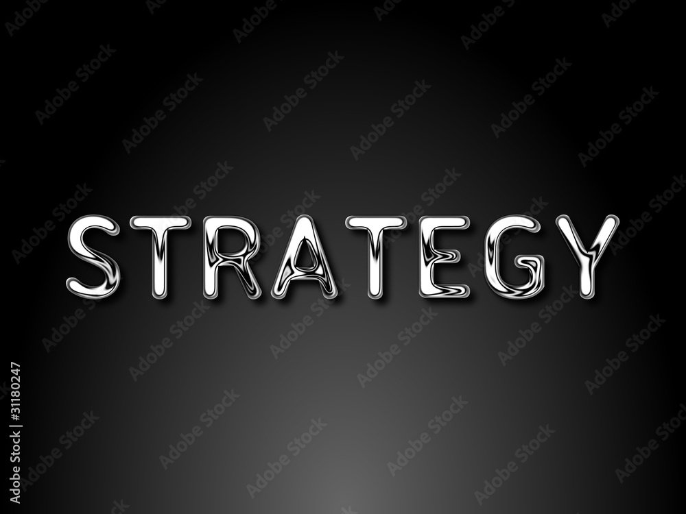 Strategy chrome text / EPS vector file Stock Vector | Adobe Stock