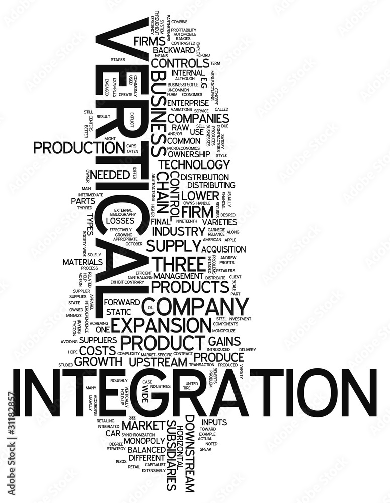 Word Cloud "Vertical Integration" Stock Illustration | Adobe Stock