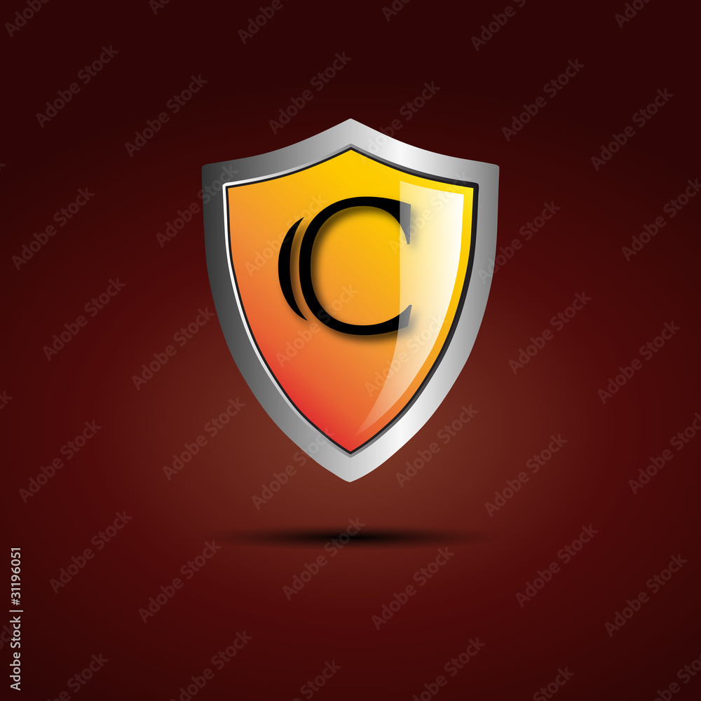 Logo shield initial letter C # Vector Stock Vector | Adobe Stock