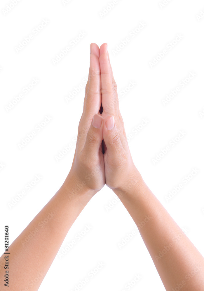 Put Hands Together In Salute Stock Photo Adobe Stock