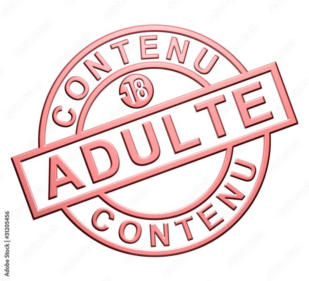 "Contenu Adulte" rose Stock Illustration | Adobe Stock