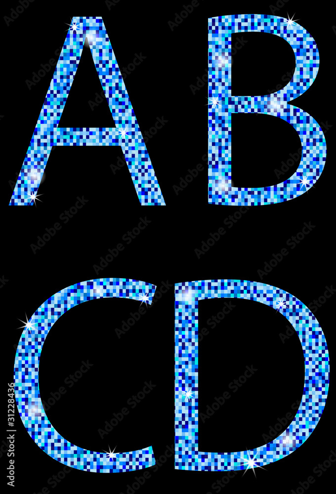 Letras A B C D,abecedario Stock Vector | Adobe Stock
