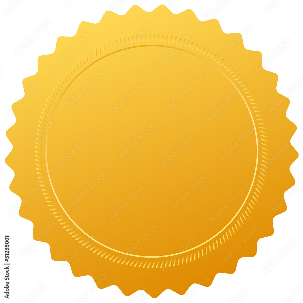 Blank vector certificate stamp Stock Vector | Adobe Stock