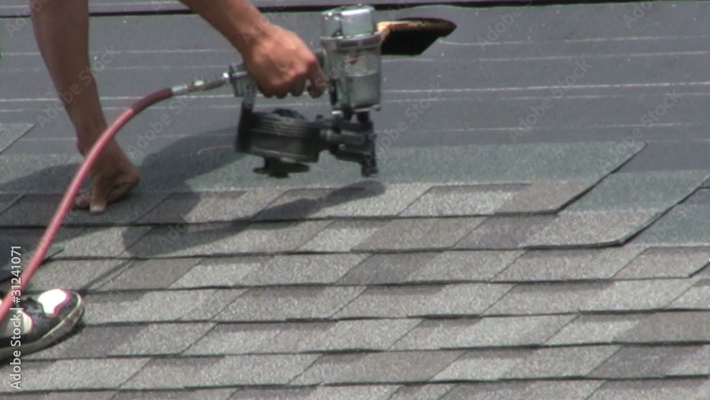 Laying Shingles Stock Video | Adobe Stock