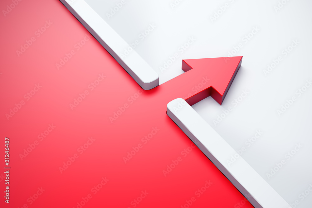 infiltration of a red arrow outside Stock Illustration | Adobe Stock