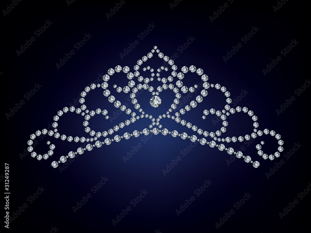 Diamond tiara - vector illustration Stock Vector | Adobe Stock