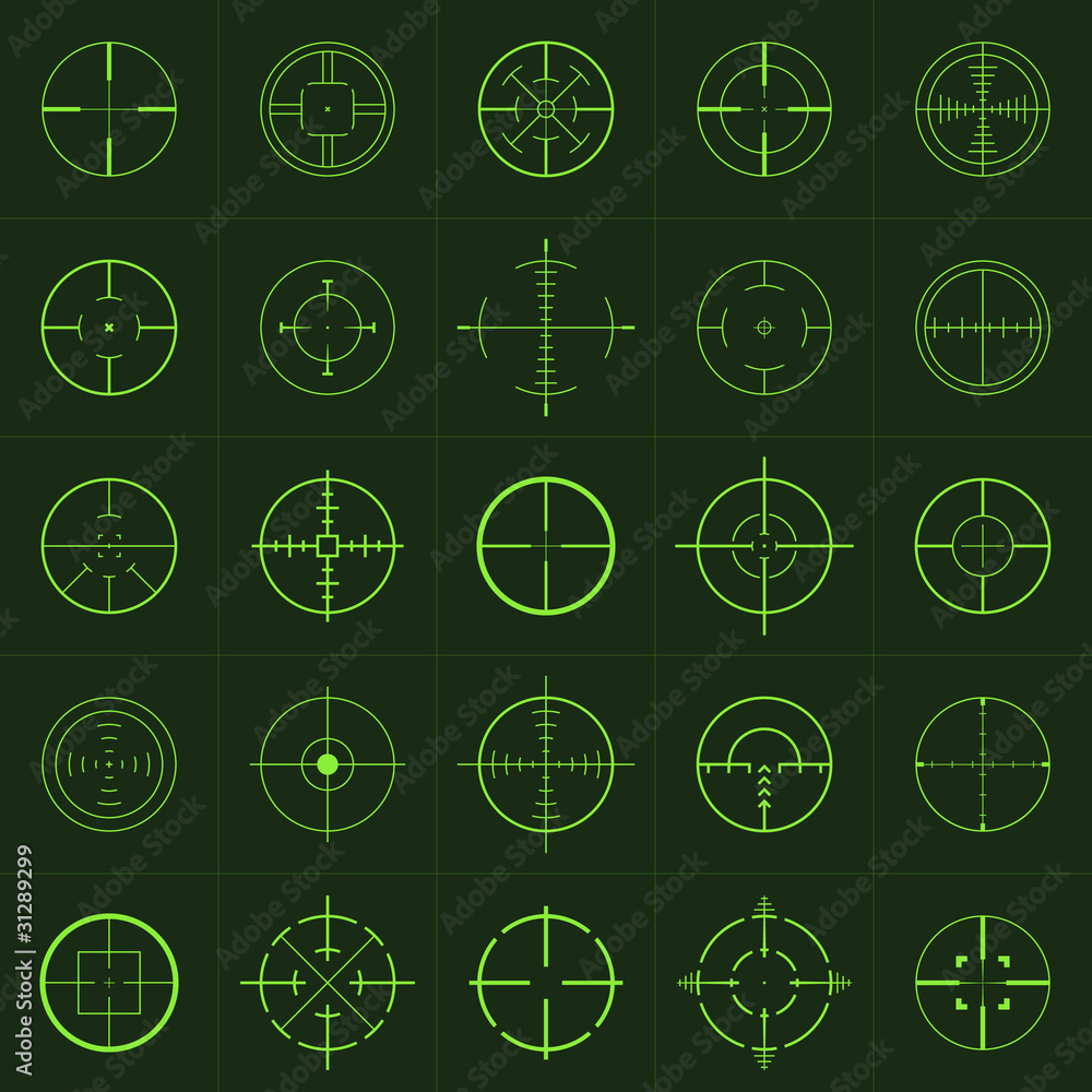 crosshairs Stock Vector | Adobe Stock