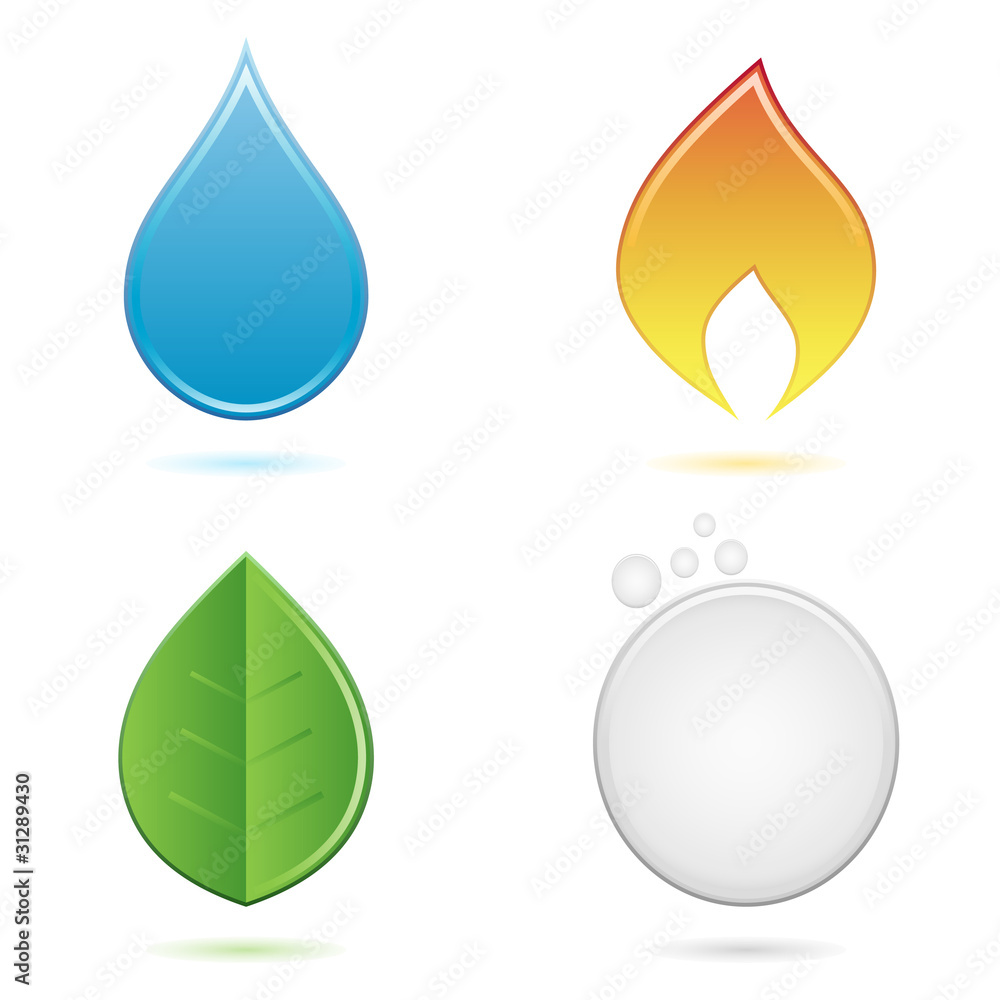 the four elements Stock Vector | Adobe Stock