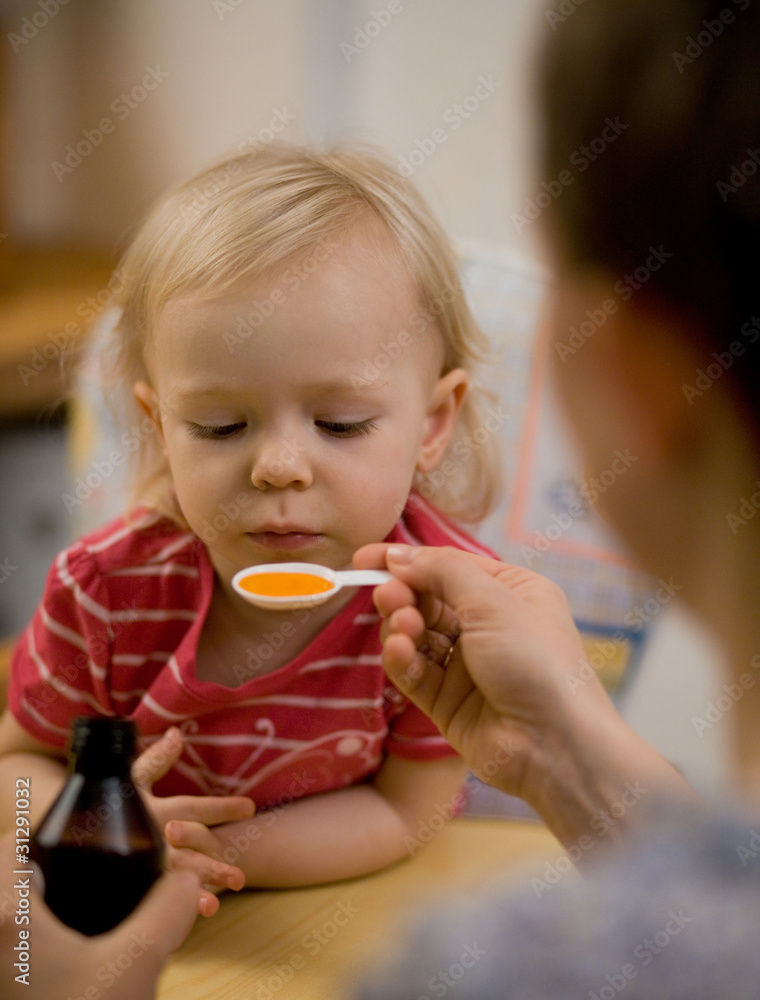 little girl and syrup Stock Photo | Adobe Stock