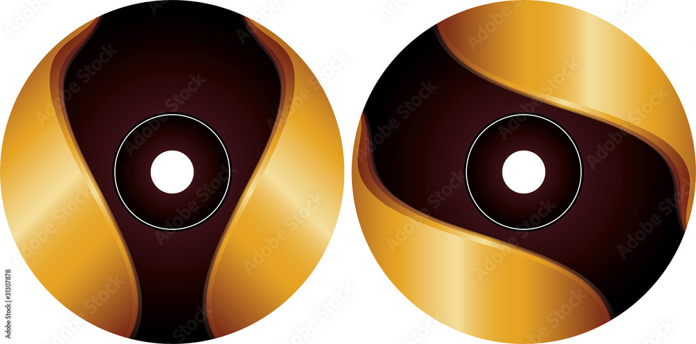 CD - DVD Label Design template Stock Vector | Adobe Stock