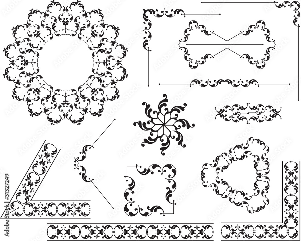 Design, Border, Frame Elements Stock Vector | Adobe Stock