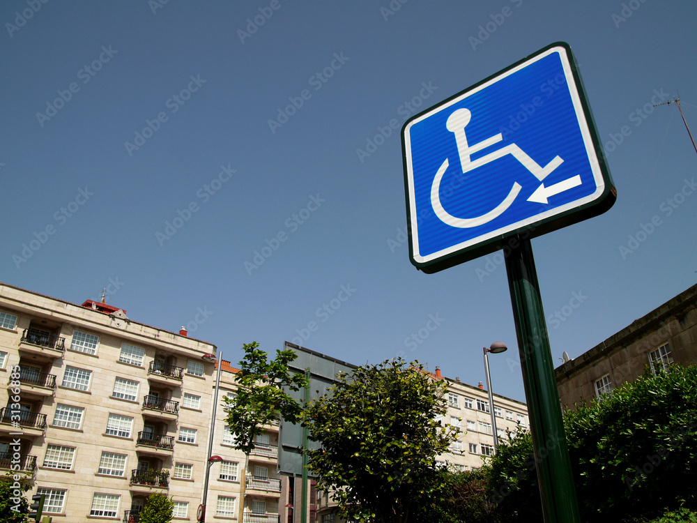 señal de minusvalidos Stock Photo | Adobe Stock