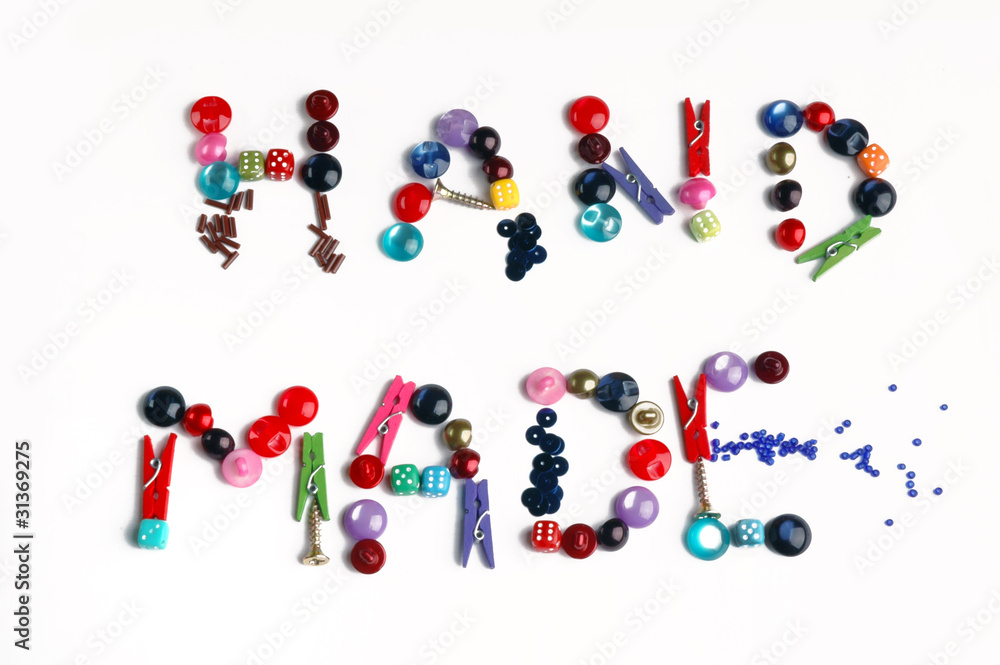 handmade word Stock Photo | Adobe Stock