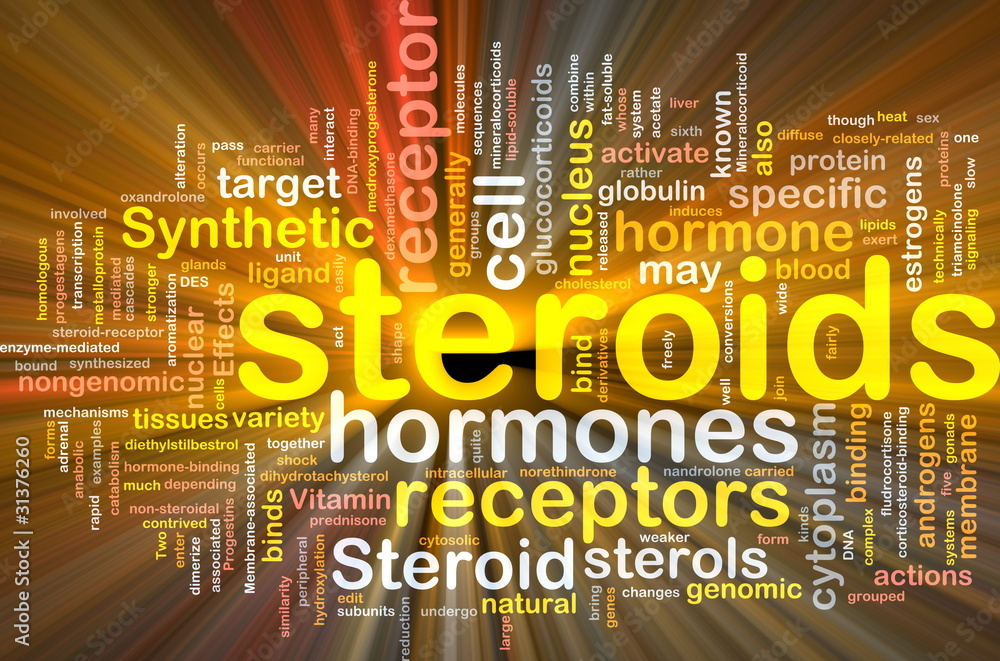 Steroids hormones background concept glowing Stock Illustration | Adobe ...