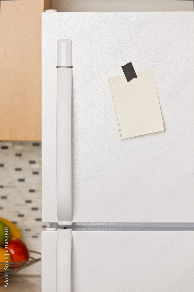 Note on refrigerator door Stock Photo | Adobe Stock