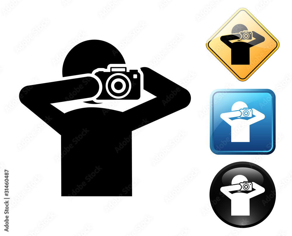 Photographer pictogram and signs Stock Vector | Adobe Stock