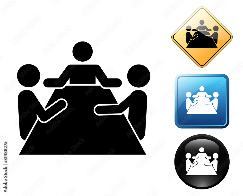 Meeting pictogram and signs Stock Vector | Adobe Stock