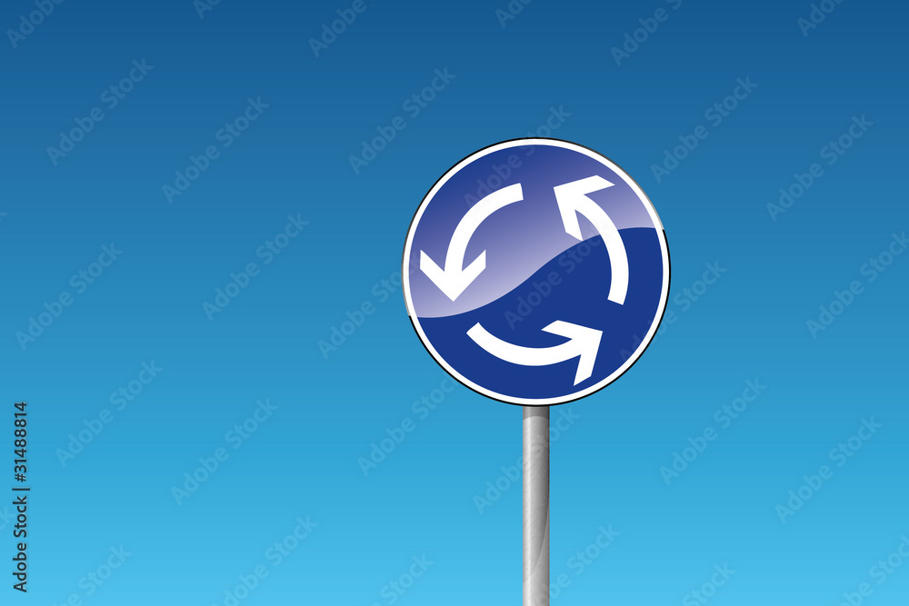 Verkehrszeichen 215 Kreisverkehr Stock Vector | Adobe Stock