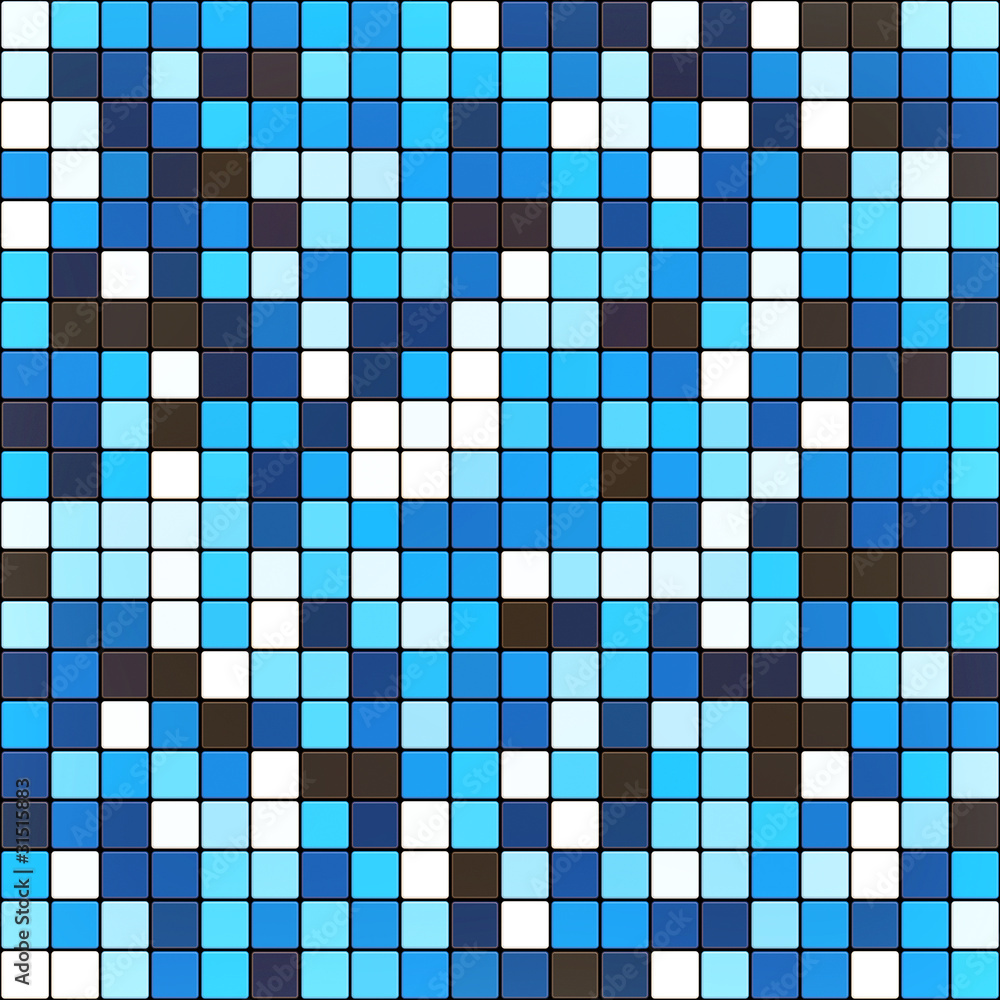 Seamless small tiles texture in blue shades useful in a kitchen Stock ...