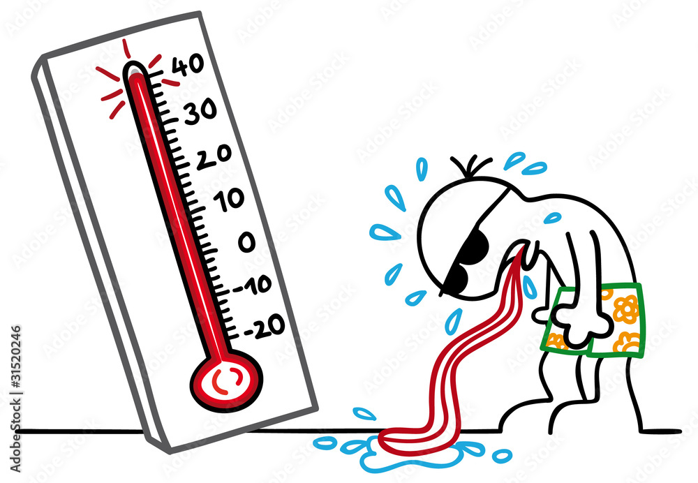 figur durchlebt hitzewelle Stock Vector | Adobe Stock