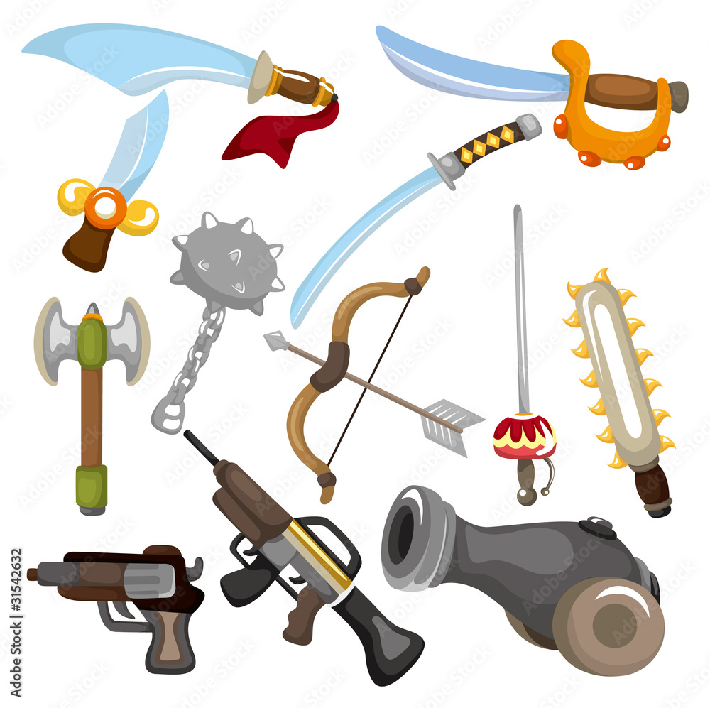 cartoon Weapon icon Stock Vector | Adobe Stock