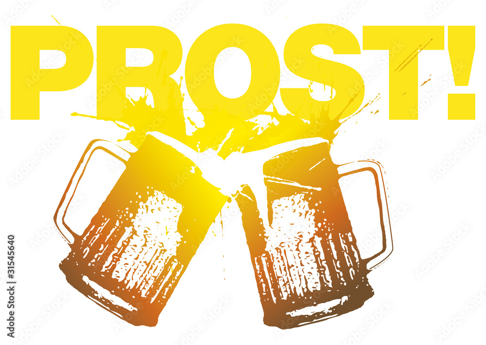 prost bier oktoberfest Stock-Vektorgrafik | Adobe Stock